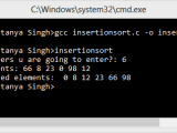 Insertion Sort Program In C