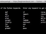 Python Keywords And Identifiers With Examples