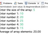 C Program To Calculate Average Using Array