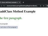 Jquery Addclass Method