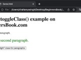Jquery Toggleclass Method