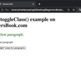 Jquery Toggleclass Method