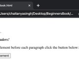 Jquery Insertbefore Method