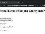 Jquery Before Method