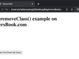 Jquery Removeclass Method