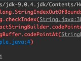 Java Stringbuffer Codepointat
