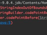 Java Stringbuffer Codepointbefore