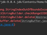Java Stringbuffer Delete