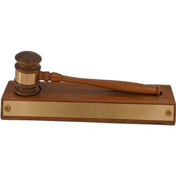 3" x 11-1/2" Removable Gavel on Walnut Base - Benchmark | Awards ...