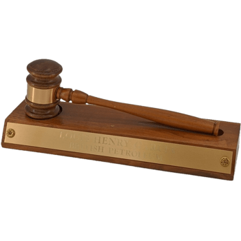 3" x 11-1/2" Removable Gavel on Walnut Base - Benchmark | Awards ...