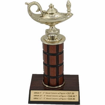 Wood Column Trophy - Benchmark | Awards Apparel Design