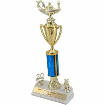 593 SERIES TROPHY WITH FIGURE AND 2 TRIMS - Benchmark | Awards Apparel ...