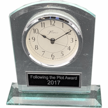 Glass Clock 4 3/4" x 6 1/2" - Benchmark | Awards Apparel Design