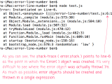 In Node Js The Error Stack Property Will Represent The Point In The