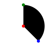 Calculating the angle between two points on a circle | adrian's blog