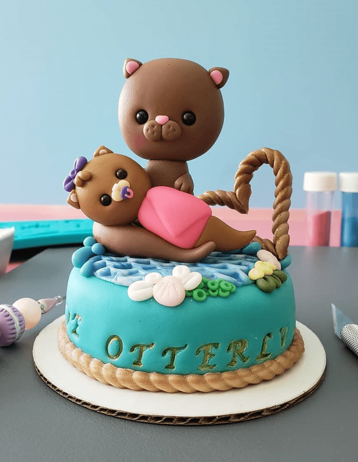 Otter Cake Design Images (Otter Birthday Cake Ideas)