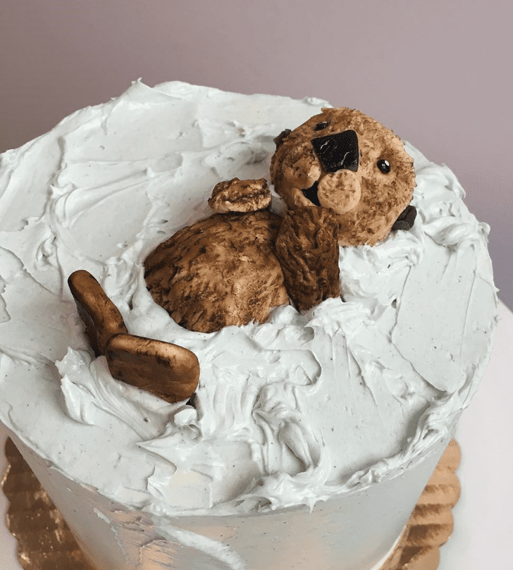Otter Cake Design Images (Otter Birthday Cake Ideas)