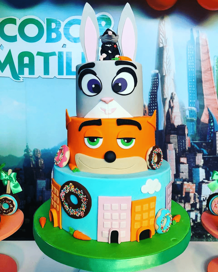 Zootopia Cake Design Images (Zootopia Birthday Cake Ideas)