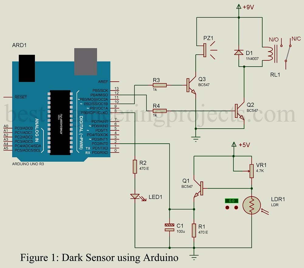 Dark Sensor Circuit Diagram - Circuit Diagram