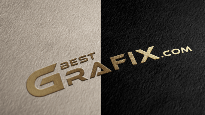 PSD Gold Text Effect Logo Mockup Template Design | BestGrafix.com