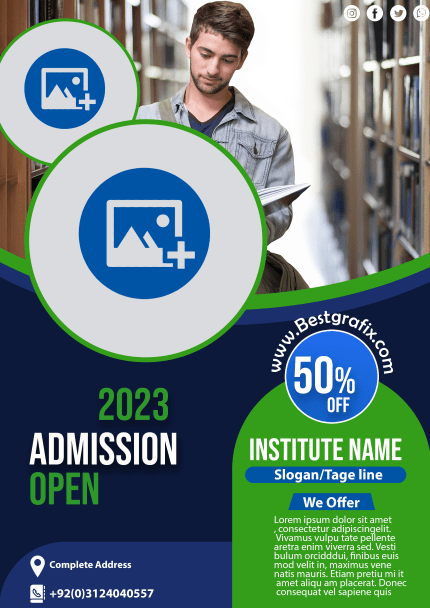 Educational PSD Flyer Template To Advertise Study Programs And ...