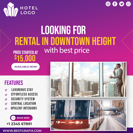 Premium Hotel Social Media Post Design For Hotel Promotion, Exclusive ...