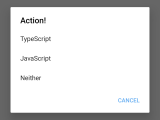 Dialogs Nativescript