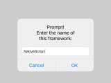 Dialogs Nativescript