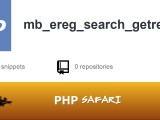 Php Function Mb Ereg Search Getregs Better Php