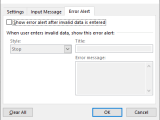 Excel Formulas Data Validation Error Data Validation Error