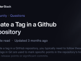 Create A Tag In A Github Repository Better Stack Community