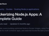 Dockerizing Node Js Apps A Complete Guide Better Stack Community