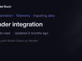 Render Integration Better Stack Documentation