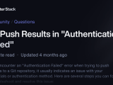 Git Push Results In Authentication Failed Better Stack Community