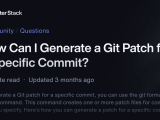 How Can I Generate A Git Patch For A Specific Commit Better Stack