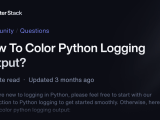 How To Color Python Logging Output Better Stack Community