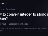 How To Convert Integer To String In Python Better Stack Community