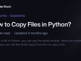 How To Copy Files In Python Better Stack Community