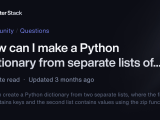 Python Create Dictionary From Two Lists Keys Values