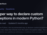 Python Custom Exceptions A Modern Guide