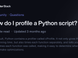 How Do I Profile A Python Script Better Stack Community