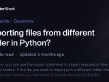 Python Import File From Different Folder A Guide