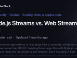 Node Js Streams Vs Web Streams Api Better Stack Community