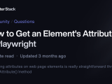 How To Get An Element S Attribute In Playwright Better Stack Community
