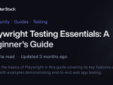 Playwright Testing Essentials A Beginner S Guide Better Stack Community