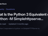 Python 3 Simplehttpserver Equivalent Http Server
