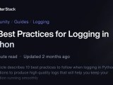 10 Best Practices For Logging In Python Better Stack Community