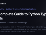 A Complete Guide To Python Type Hints Better Stack Community