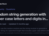 Random String Generation With Upper Case Letters And Digits In Python