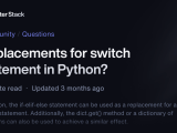 Python Switch Case Alternatives Best Options